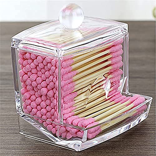 Acrylic Cotton Storage Holder Box Portable Transparent Makeup Cotton Pad Cosmetic Container Jewelry Organizer Case