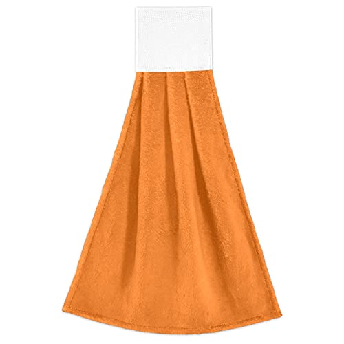 Orange Halloween Kitchen Hanging Towel 12 x 17 in Bath Bathroom Towels Hand Tie Towel Set 2 Pcs Tea Bar Dish Cloths Dry Towel Soft Absorbent Durable for Laundry Room Decor