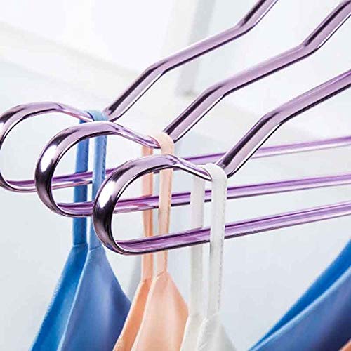 n/a 5 Pcs New Thicker Aluminum Alloy Drying Racks Home Seamless Hanger Anti-Slip Clothing Hanger Anti-Rust Windproof Clothes Rack (Color : 2)