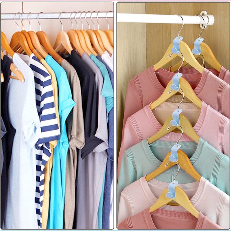 160PCS Clothes Hanger Connector Hooks Heavy Duty Hangers Cascading Hooks Hanger Extender Clips for Closet Space Savers and Organizers