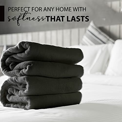 KAHAF COLLECTION 100% Cotton Bath Towels, Grey 24x48 Pack of 6 Towels, Quick Dry, Highly Absorbent, Soft Feel Towel, Gym, Spa, Bathroom, Shower, Pool, Luxury Soft Towels Light-Weight