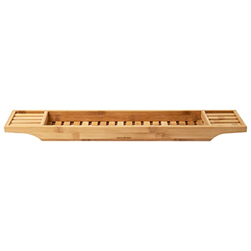 Mind Reader Bali Collection, Luxury Bamboo Bath Caddy, 27.5 x 5.75, Brown