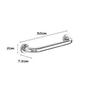 CRODY Bath Wall Attachment Handrails Grab Bar Rails Safety Copper Grab Bar, Wall Mounted Towel Rack Bathroom Handrail Toilet Balance Handrail Shower Assist Decorative Handle/30Cm