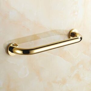 CRODY Bath Wall Attachment Handrails Grab Bar Rails Safety Copper Grab Bar, Wall Mounted Towel Rack Bathroom Handrail Toilet Balance Handrail Shower Assist Decorative Handle/30Cm