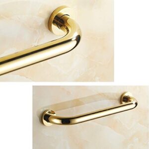 CRODY Bath Wall Attachment Handrails Grab Bar Rails Safety Copper Grab Bar, Wall Mounted Towel Rack Bathroom Handrail Toilet Balance Handrail Shower Assist Decorative Handle/30Cm