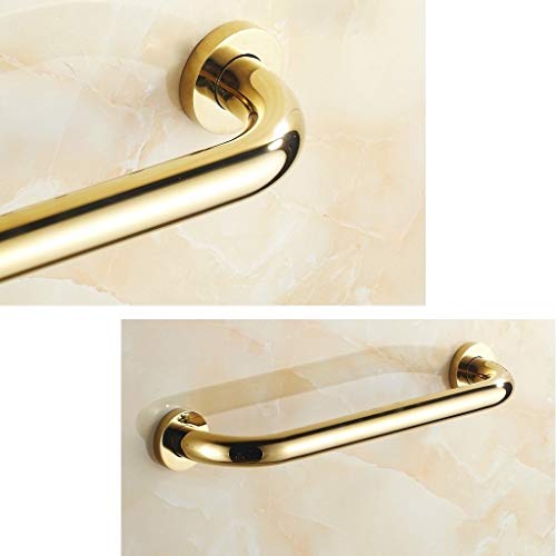 CRODY Bath Wall Attachment Handrails Grab Bar Rails Safety Copper Grab Bar, Wall Mounted Towel Rack Bathroom Handrail Toilet Balance Handrail Shower Assist Decorative Handle/30Cm