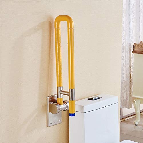 CRODY Folding Handicap Grab Bars Rails Toilet Handrails, Bathroom Grab Bar, Toilet Armrest, Wall-Mounted Straight Hair Towel Rack, Sturdy Stainless Steel Shower Safety Handle for Bathtub, Toilet, Bath