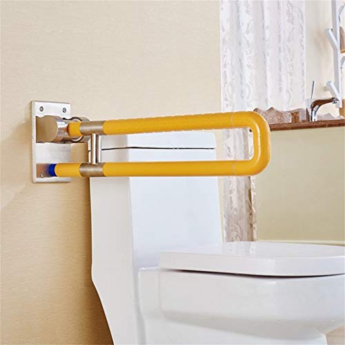 CRODY Folding Handicap Grab Bars Rails Toilet Handrails, Bathroom Grab Bar, Toilet Armrest, Wall-Mounted Straight Hair Towel Rack, Sturdy Stainless Steel Shower Safety Handle for Bathtub, Toilet, Bath