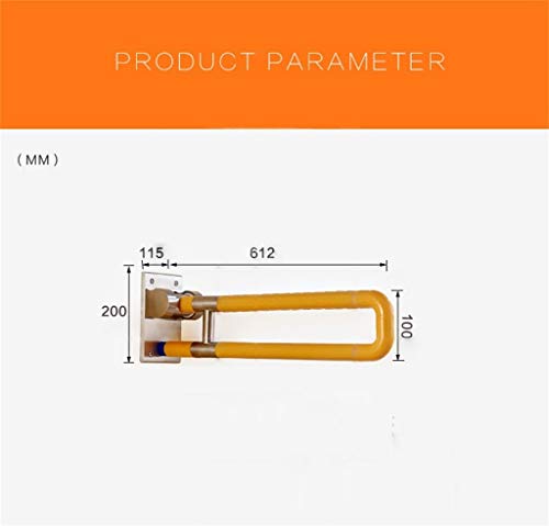 CRODY Folding Handicap Grab Bars Rails Toilet Handrails, Bathroom Grab Bar, Toilet Armrest, Wall-Mounted Straight Hair Towel Rack, Sturdy Stainless Steel Shower Safety Handle for Bathtub, Toilet, Bath