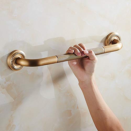 CRODY Bath Wall Attachment Handrails Grab Bar Railsbrass Grab Bar with Anti-Slip Textured Grip,Elderly Shower Safety Commode Handrail,Toilet Wall Mounted Towel Rack, Home Bathroom Support Bar