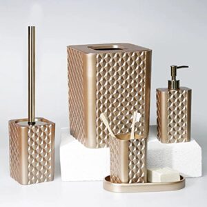 spektrum 5 pieces bathroom set in taupe