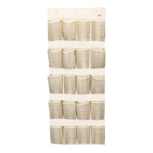 simplify over the door 20 pocket shoe organizer in faux jute