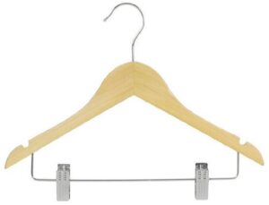 only hangers junior wood suit hangers natural finish box of 25