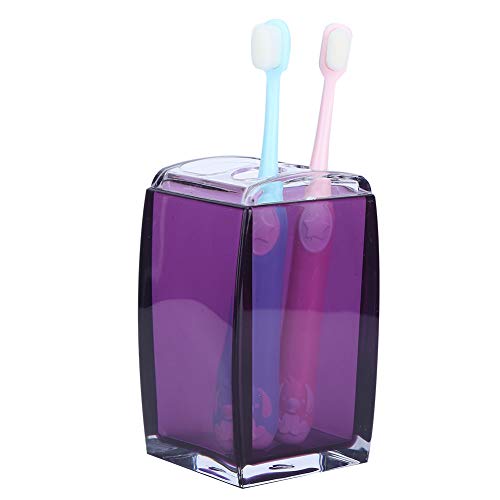 4Pcs/Set Acrylic Bathroom Accessory Set Toothbrush Soap Dish Holder for Kitchen Hotel Purple Toothbrush Holder Tumbler