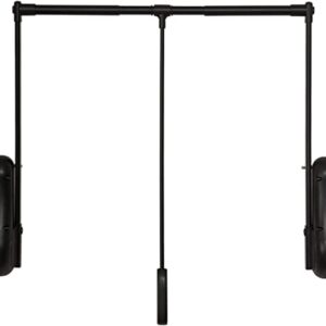 Pull Down Closet Rod Wardrobe Lift Heavy Duty Pull Down Closet Rod ｜Pneumatic Buffer System Closet Pull Out Rod｜Adjustable 51-115 Cm Wardrobe Lift Hanger For Hanging Clothes Rail ( Color : Black , Siz