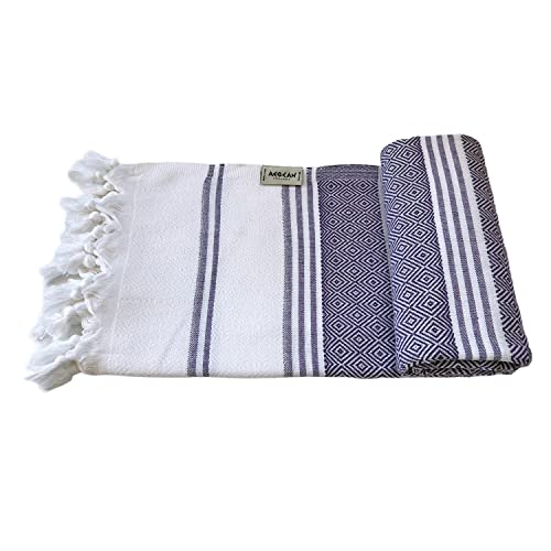 Aegean Turkish Beach Towel (41 x 68 inch) for Adult - Soft Touch, 100% Cotton - Quick Dry Bath Towels with Amazing Colors - Unique Turkish Towels for Bathroom, SPA, Yoga Peshtemal-Lilac