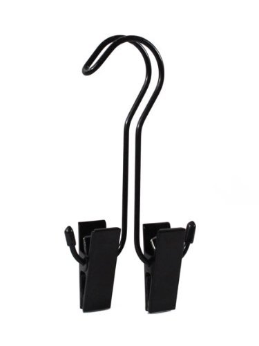 The Boot Hanger in Black - Shoe Storage Space Saver (Set of 3); Boot Hanger, Boot Holder, Boot Clips (Black)