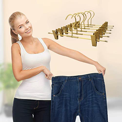 Koobay 11.8" Gold Pants Trousers Bottom Hangers, 20PACK, Clips Trouser Hangers Closet Wardrobe Organization Exhibition Display