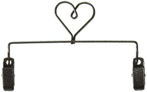 ackfeld manufacturing 6in heart holder charcoal quilt clip hanger