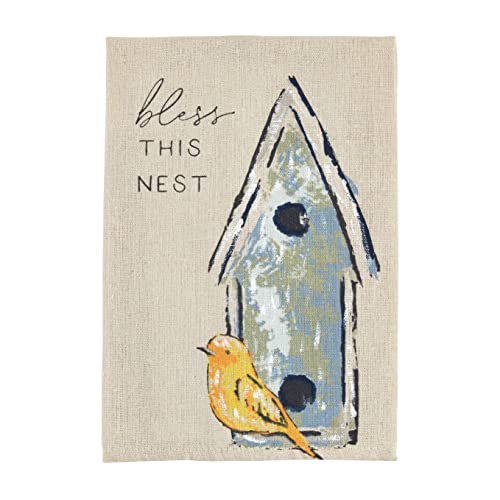 Mud Pie Painted Spring Hand Towel, Bless, 21" x 14"