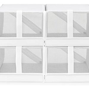 Whitmor White Mesh Shoe Boxes-Set of 4