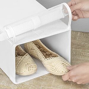 Whitmor White Mesh Shoe Boxes-Set of 4