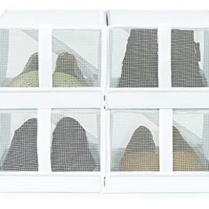 Whitmor White Mesh Shoe Boxes-Set of 4