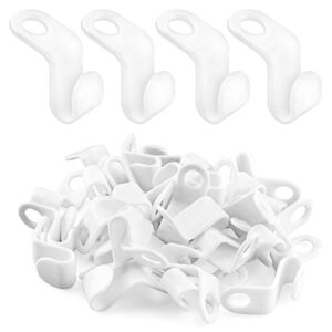 clothes hanger connector hooks 100pcs mini cascading hanger hooks clothes closet cascading connection hooks hanger extender clips space saving(white)