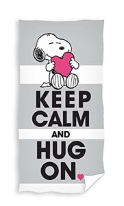 carbotex snoopy sno213002 beach towel bath towel grey sno213002 70 x 140 cm