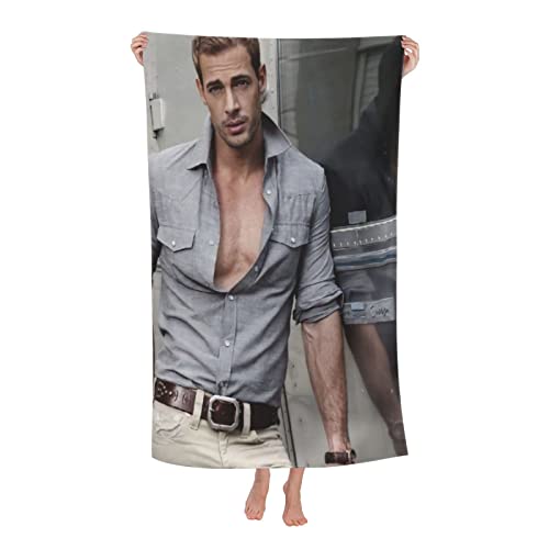 FOIDL William Levy Beach Towel Portable Lightweight Bath Towels Blanket Absorbent Oversized Bath Towel for Adults Travel Spa Pool