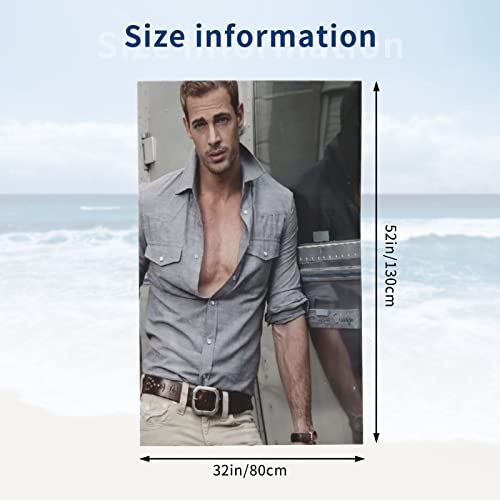 FOIDL William Levy Beach Towel Portable Lightweight Bath Towels Blanket Absorbent Oversized Bath Towel for Adults Travel Spa Pool