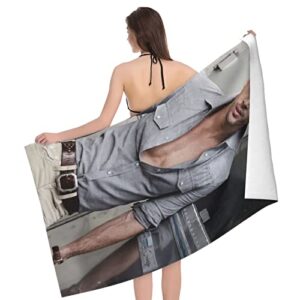 FOIDL William Levy Beach Towel Portable Lightweight Bath Towels Blanket Absorbent Oversized Bath Towel for Adults Travel Spa Pool