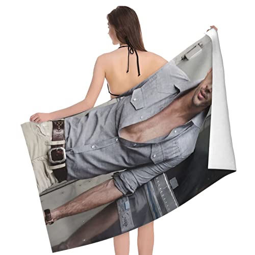 FOIDL William Levy Beach Towel Portable Lightweight Bath Towels Blanket Absorbent Oversized Bath Towel for Adults Travel Spa Pool