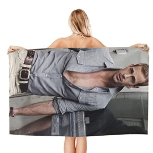 FOIDL William Levy Beach Towel Portable Lightweight Bath Towels Blanket Absorbent Oversized Bath Towel for Adults Travel Spa Pool