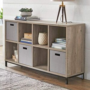 better homes and gardens.. cube organizer with metal base, (8 cube, rustic gray)