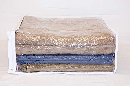 Clear Vinyl Zippered Storage Bags 11 x 15 x 6 Inch 5-Pack