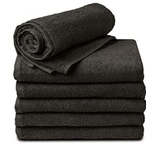 Cotton Bath Towels Set Grey 24" x 48" Pack of 6 Ultra Soft 100% Cotton Bath Towel Charcoal Grey Highly Absorbent Daily Usage Bath Towel Ideal for Pool Home Gym Spa Hotel