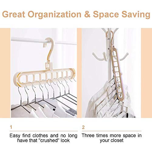 S-Lifeeling 5pcs Wardrobe Space Saver Magic Clothes Closet Storage Hanger Organizer Random Clour