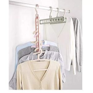 S-Lifeeling 5pcs Wardrobe Space Saver Magic Clothes Closet Storage Hanger Organizer Random Clour