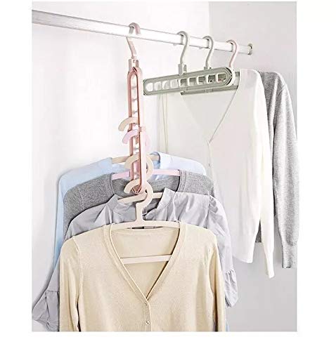 S-Lifeeling 5pcs Wardrobe Space Saver Magic Clothes Closet Storage Hanger Organizer Random Clour