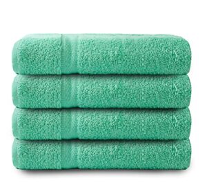 alspin cotton bath towels 6 pack cotton towels,teal color ,24 x 48 inches towel for pool, spa, and gym lightweight and highly absorbent swift drying towels