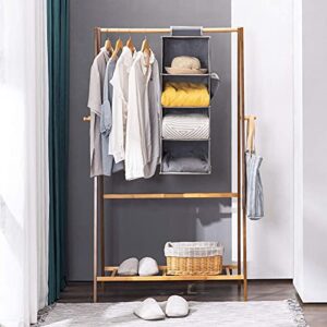 YOUDENOVA 4-Shelf Hanging Closet Organizer & Two 3-Shelf Separable Closet Hanging Shelves