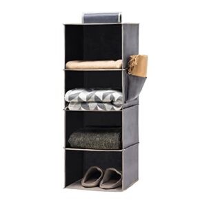 YOUDENOVA 4-Shelf Hanging Closet Organizer & Two 3-Shelf Separable Closet Hanging Shelves