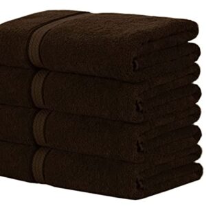 COTTON CRAFT Ultra Soft Oversized Bath Towels - 4 Pack Extra Large Bath Towels - 30x54 - Absorbent Everyday Luxury Hotel Spa Gym Shower Beach Pool Camp Dorm - 100% Cotton - Easy Care - Chocolate Brown