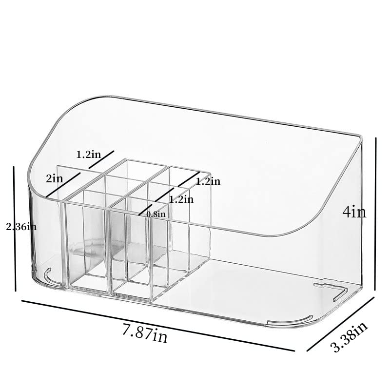 DiiuuAII Makeup Organizer, Small Clear Cosmetic Display Case, Removable Layered Plastic Clear Tabletop Holder Stand For Cosmetic, Perfume, Lotions Skin Care, Makeup Brushes, Lipsticks