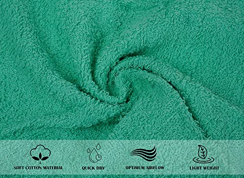 Textila Terry Washcloth Pack of 10 - Multicolor - 12x12 Inches, Soft and Absorbent - Perfect for Bath, Face, Hand, Kitchen, Spa, Hotel, Gym, and Home Use.