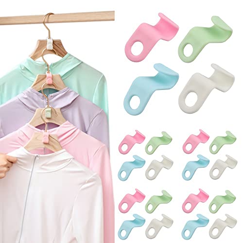 80 Pcs Clothes Hanger Connector Hooks, Outfit Hangers, Hanger Extender Clips, Cascading Hanger Hooks, Space Saving Wardrobe Clothing Outfit Hangers Hooks for Organizer Closet Cabinet