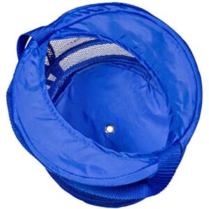 Dorm Shower Caddy – 8” X 12” - Carry Your Sundries Right Into the Shower. Great for College Dorm Life, Gyms, Camping and Travel. Folds Flat for Easy Storage When Not Needed. (Blue)