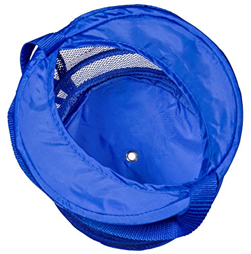 Dorm Shower Caddy – 8” X 12” - Carry Your Sundries Right Into the Shower. Great for College Dorm Life, Gyms, Camping and Travel. Folds Flat for Easy Storage When Not Needed. (Blue)