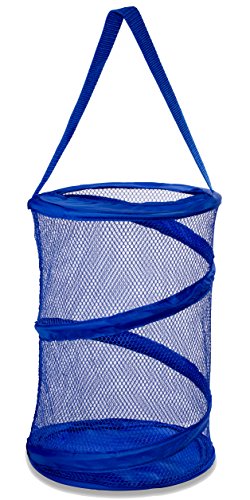 Dorm Shower Caddy – 8” X 12” - Carry Your Sundries Right Into the Shower. Great for College Dorm Life, Gyms, Camping and Travel. Folds Flat for Easy Storage When Not Needed. (Blue)